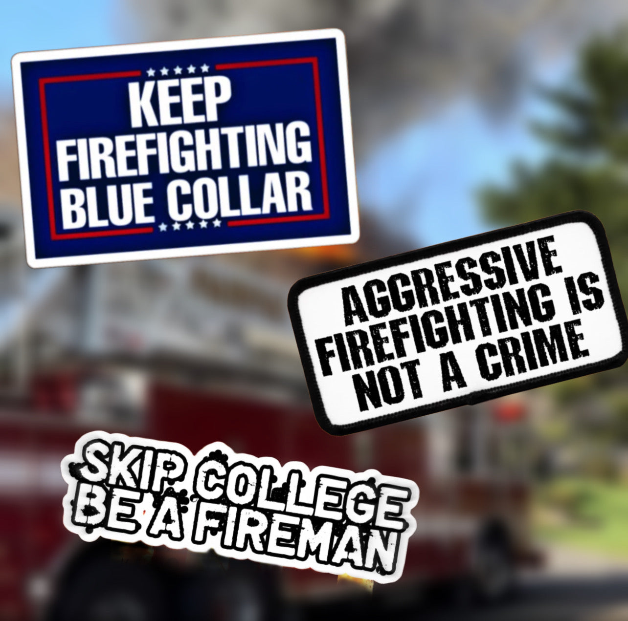Blue Collar Stickers - 3 Pack | American Fire Brigade