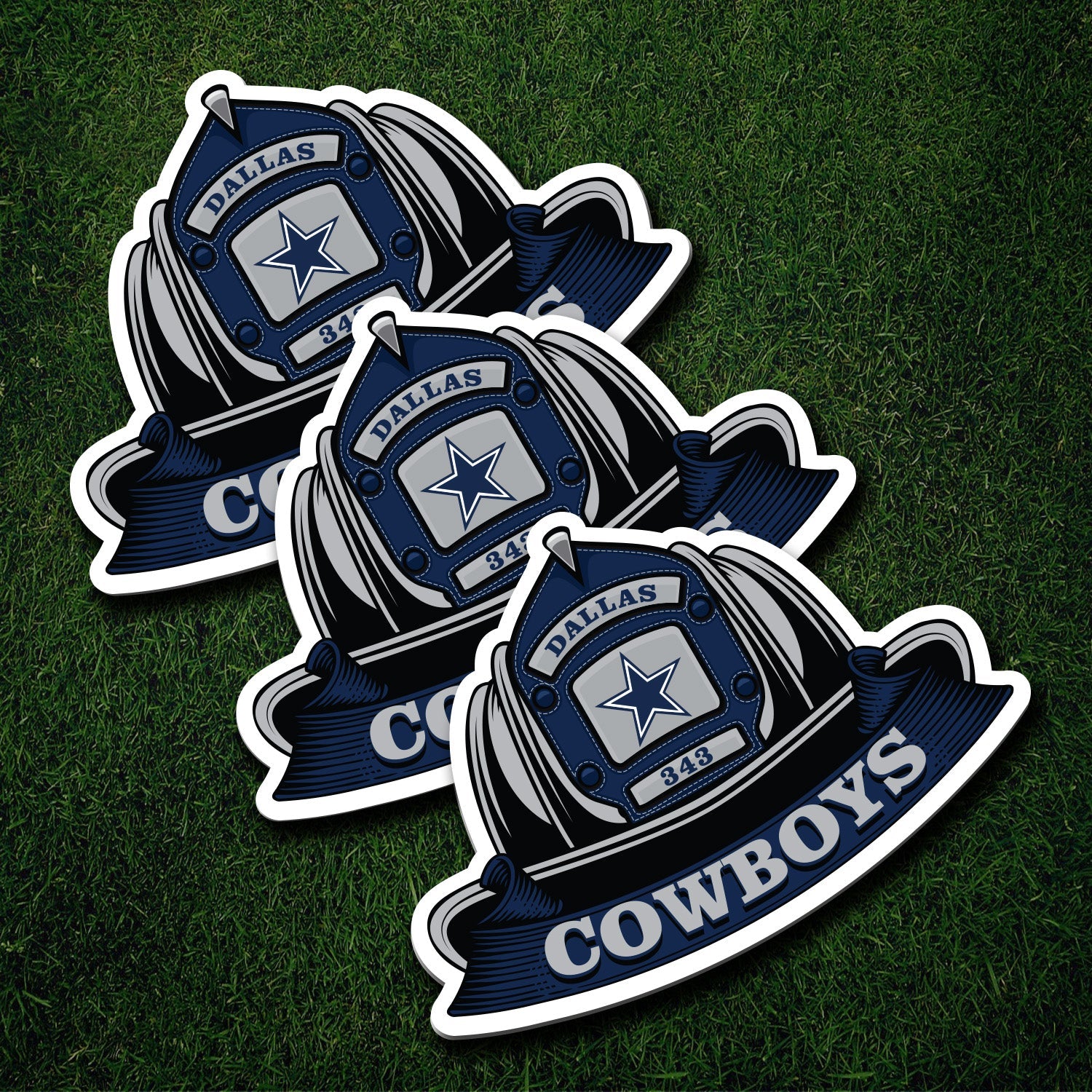 NFL Fire Helmet Stickers - 3 Pack | American Fire Brigade