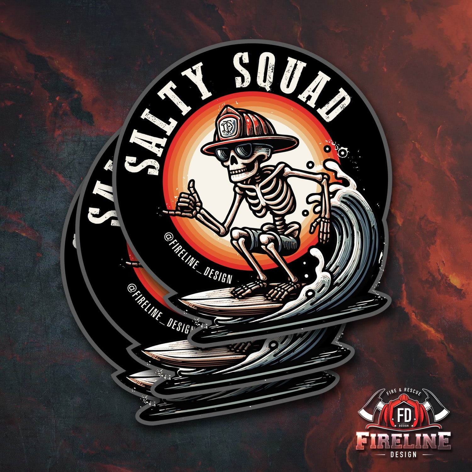 SALTY SQUAD Sticker 3-Pack | American Fire Brigade